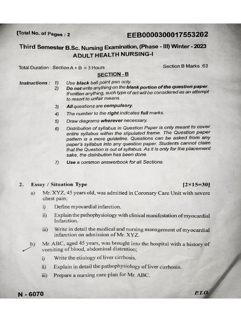 Adult Health Nursing 1 | PDF