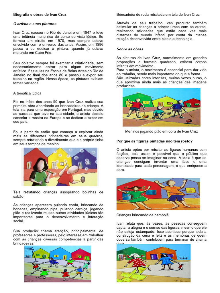 Biografia e Obras de Ivan Cruz - Rose | PDF | Pinturas