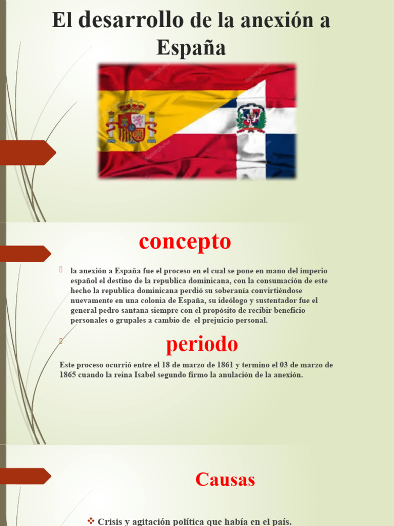 El Desarrollo de La Anexión A España | PDF | República Dominicana | España