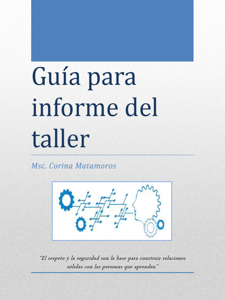 Guía para Informe Del Taller | PDF | Evaluación | Estilo apa