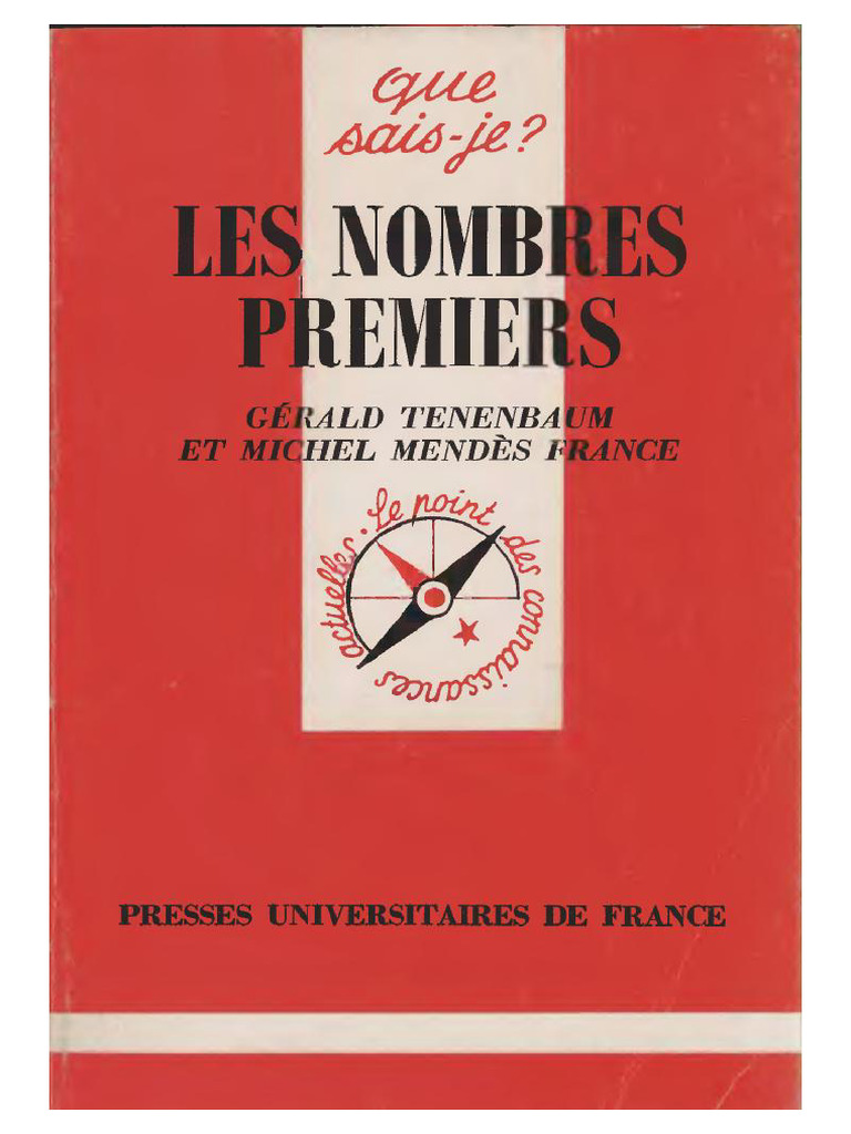 Les Nombres Premiers, Entre L'o - Gerald Tenenbaum | PDF