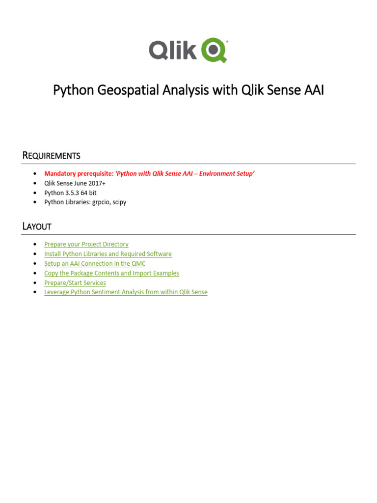 DPI - Qlik Sense AAI and Python Geospatial Analysis | PDF | Command Line Interface | Directory ...