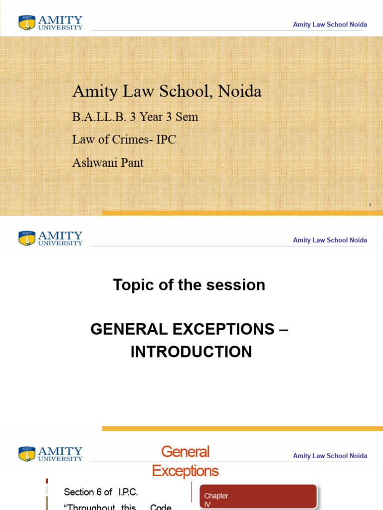 General Exception - Introduction | PDF | Crimes | Crime & Violence