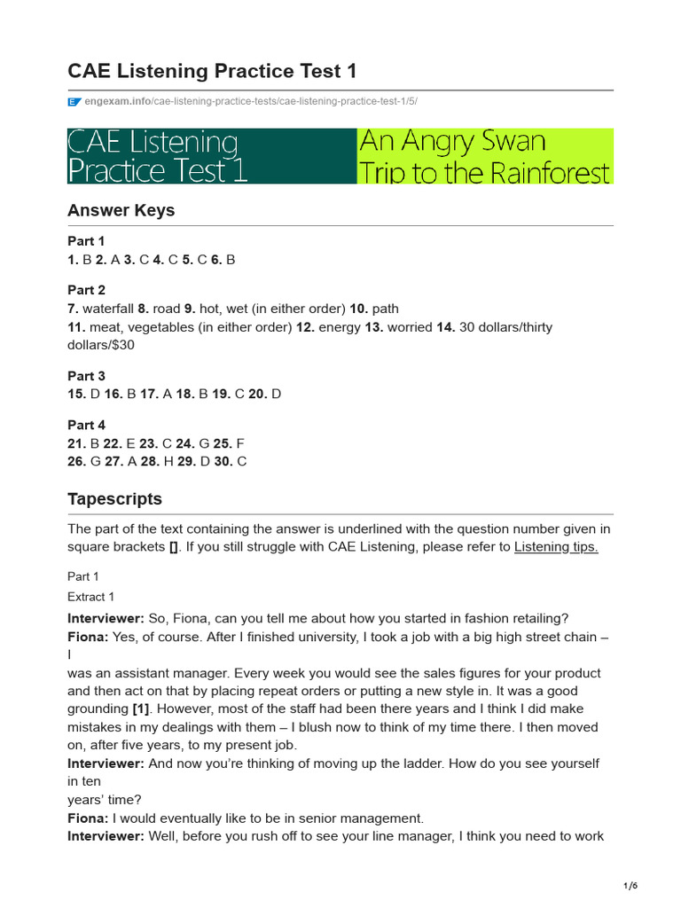 Engexam - info-CAE Listening Practice Test 1 | Download Free PDF | Moon