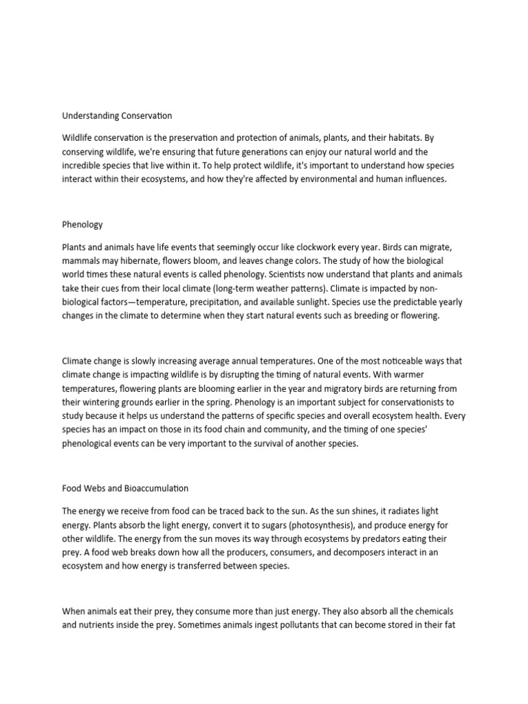 Understanding Conservation | Download Free PDF | Ecosystem ...