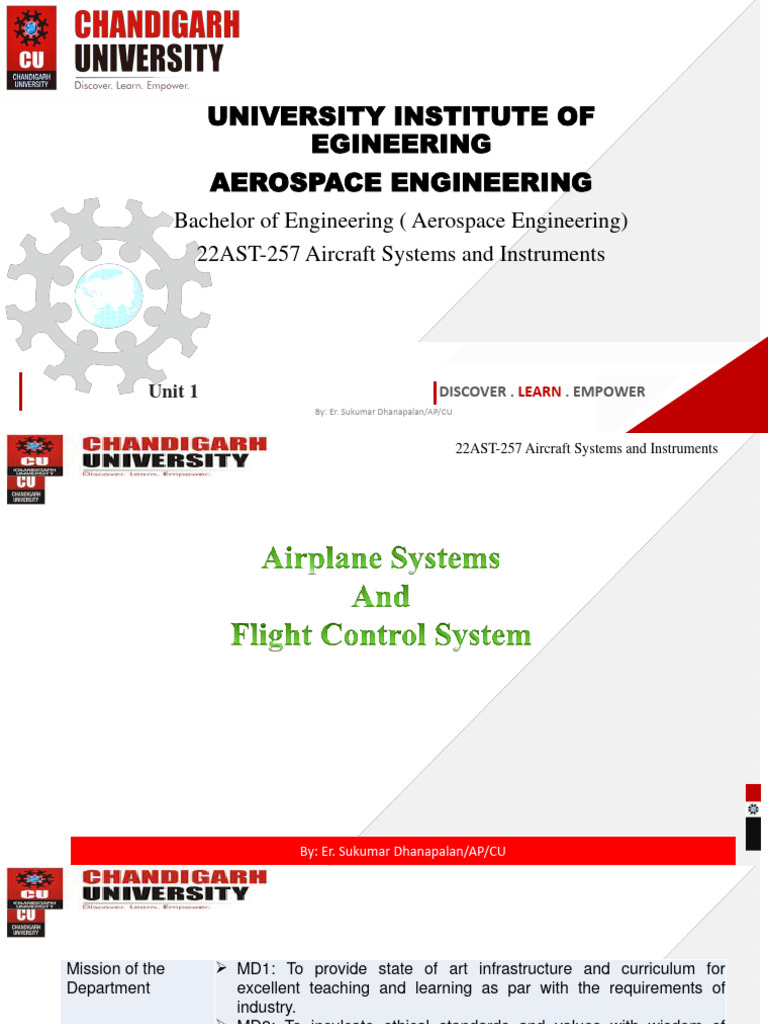 Ppt-Unit-1 L-1 | PDF | Flight Control Surfaces | Aircraft Flight Control System