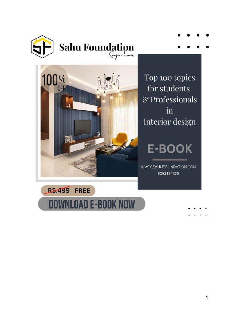 Top 100 Topics For Students and Professionals in Interior Design FINAL E BOOK | Download Free ...