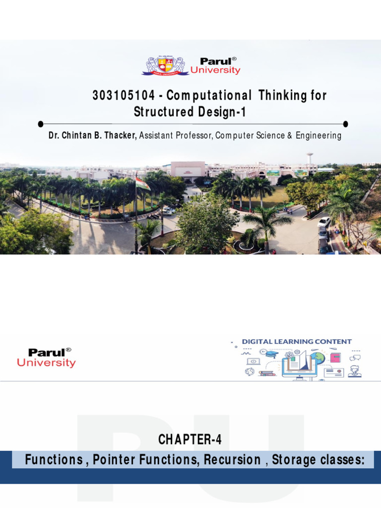 Unit 4 | PDF | Pointer (Computer Programming) | Parameter (Computer Programming)