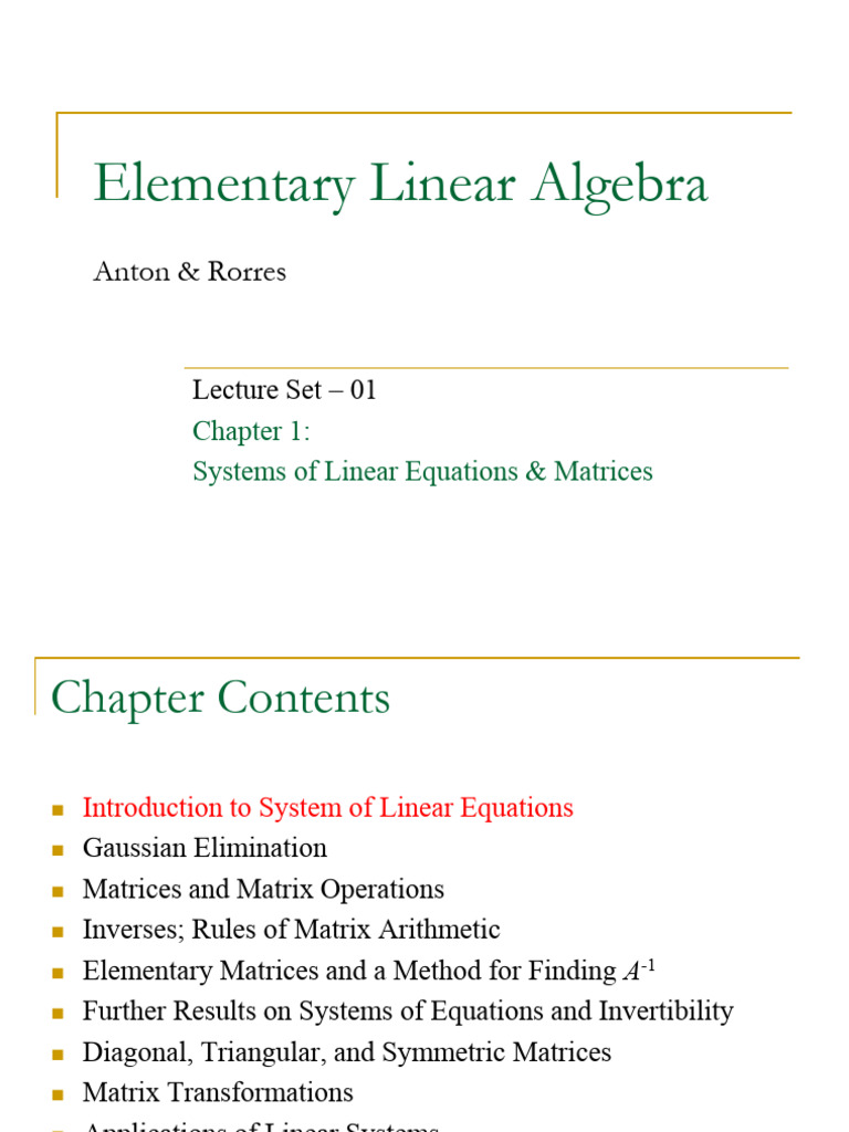 Linear Algebra Basics for Students | PDF | Matrix (Mathematics ...