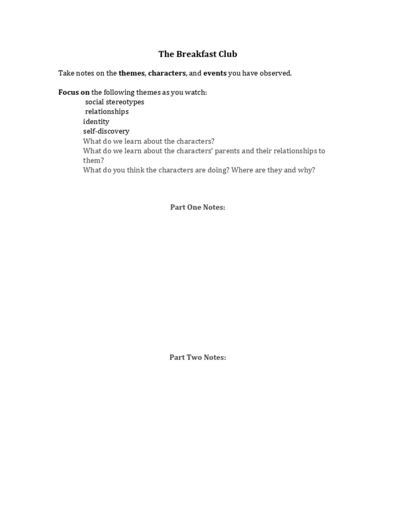 The Breakfast Club | PDF