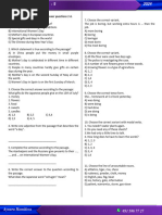 5ci Sinif Ingilis Dili BSQ 1 Var A 2025 | PDF | English Language ...