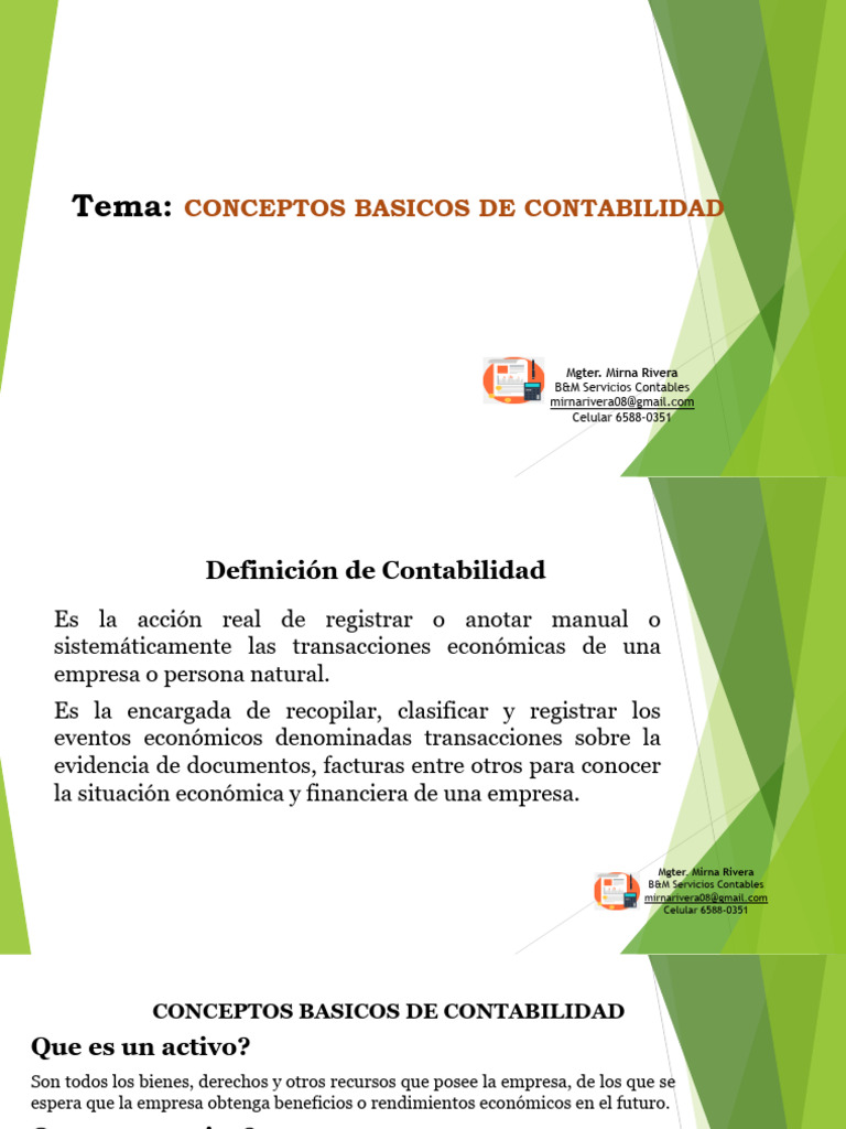 CLASE DE CONCEPTOS BASICOS CONTABILIDAD final | PDF | Contabilidad | Hoja de balance