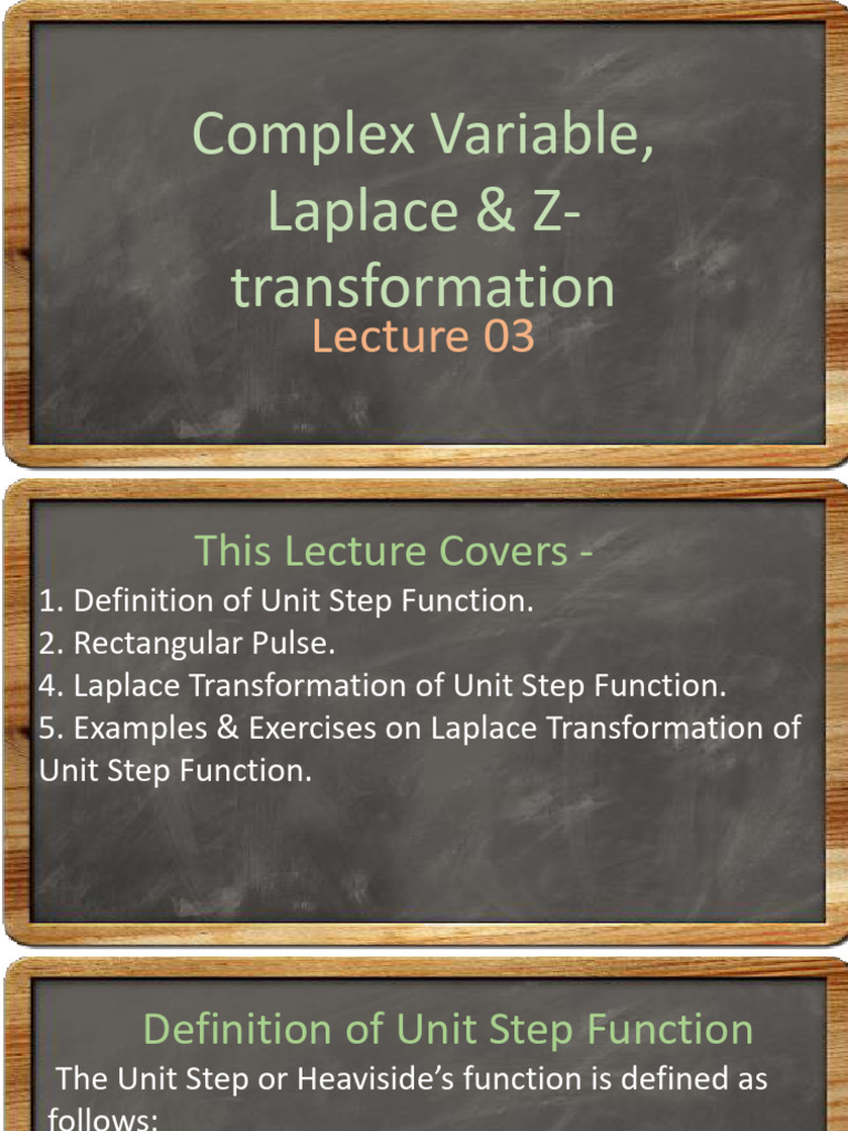 Math3_Lecture03 | PDF | Laplace Transform | Mathematical Concepts