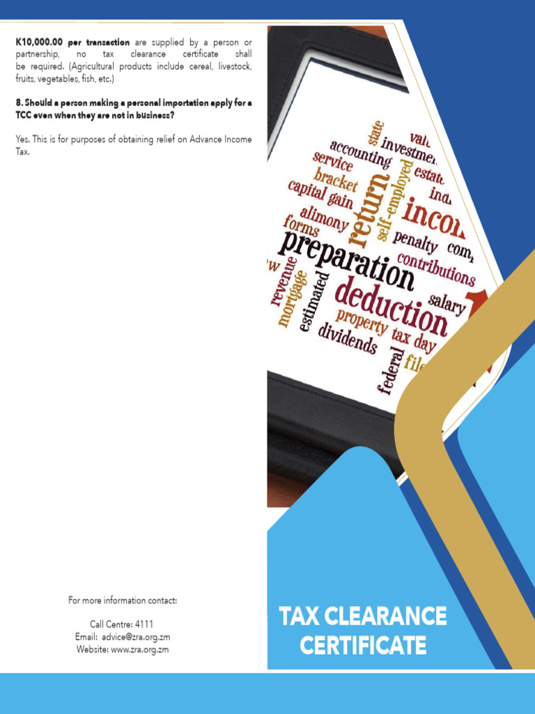Tax Clearance Certificate | PDF | Taxes | Taxpayer