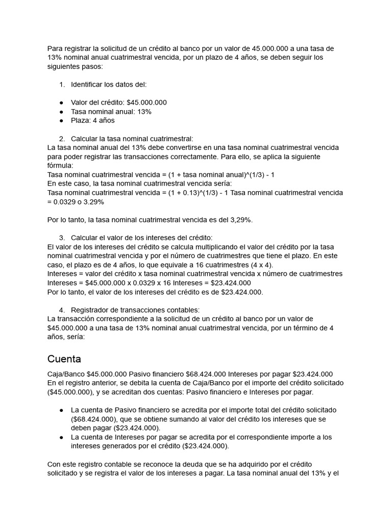 Lore ejer 2 (3) | PDF | Interés | Contabilidad