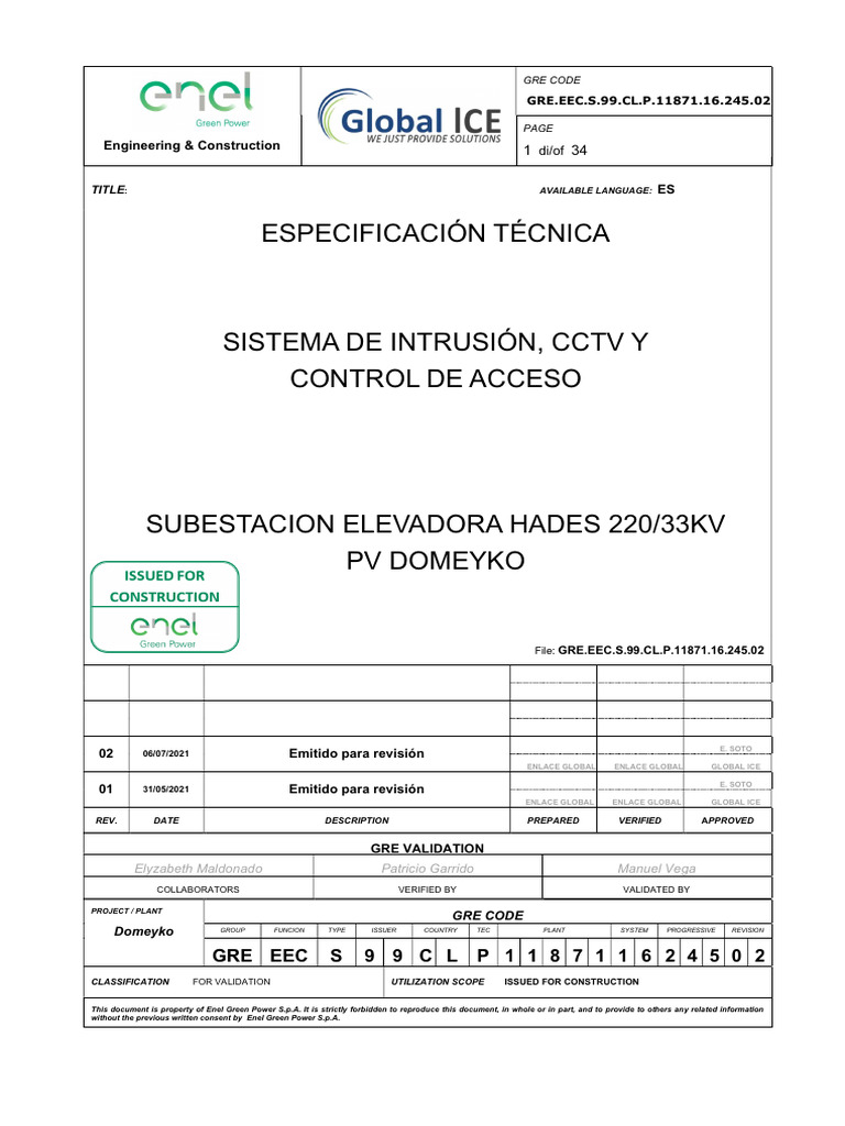 Gre - Eec.s.99.cl.p.11871.16.245.02 Validado | PDF | Circuito cerrado ...