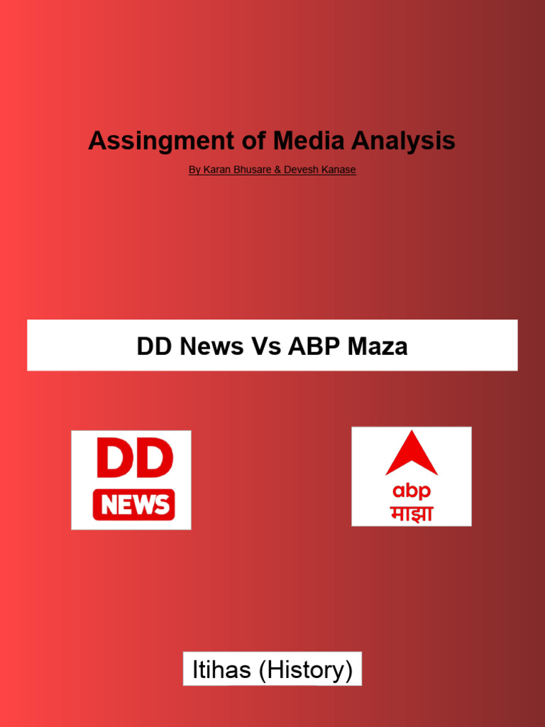 Assingment of Media Analysis | PDF | Broadcasting | Mass Media