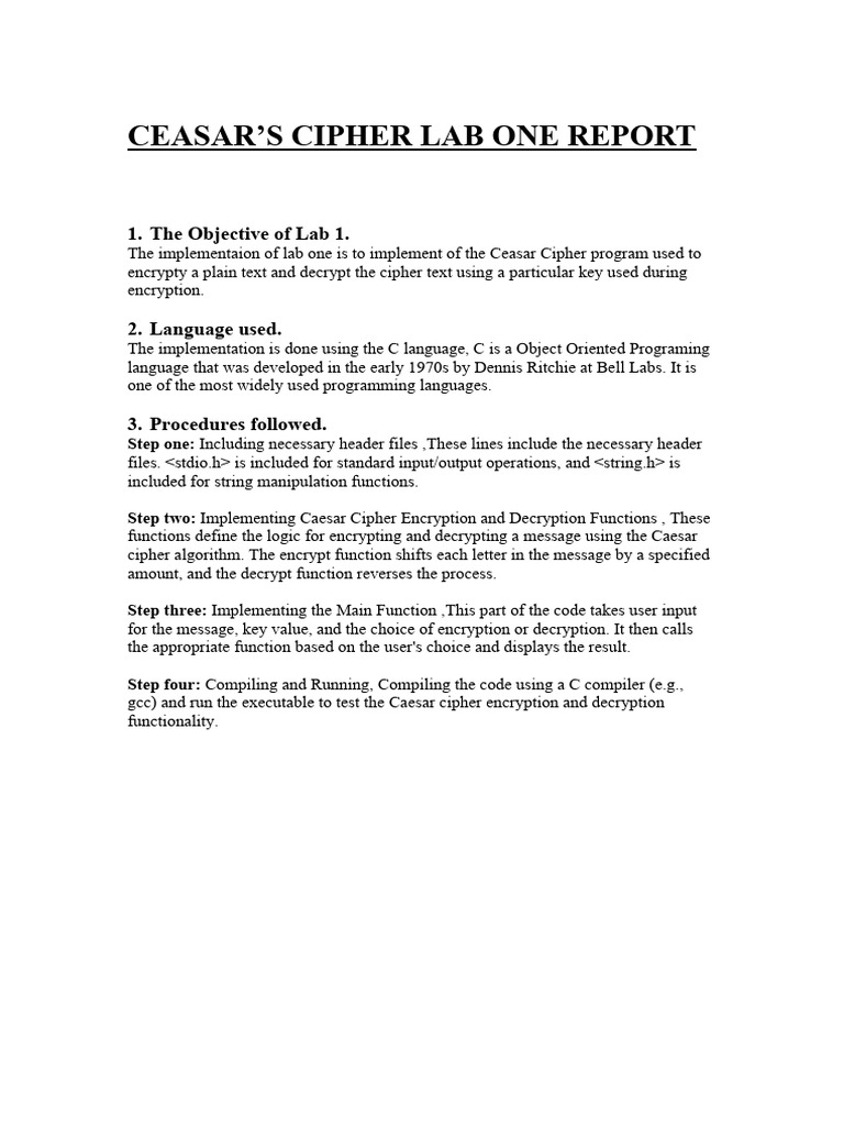 CEASAR | PDF | Encryption | Programming