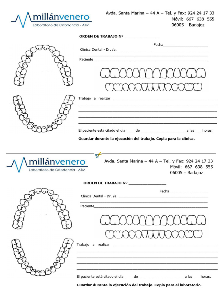 Orden-De-Trabajo Dental | PDF | Ciencia y matemáticas Orden-De-Trabajo Dental | PDF | Ciencia y matemáticas