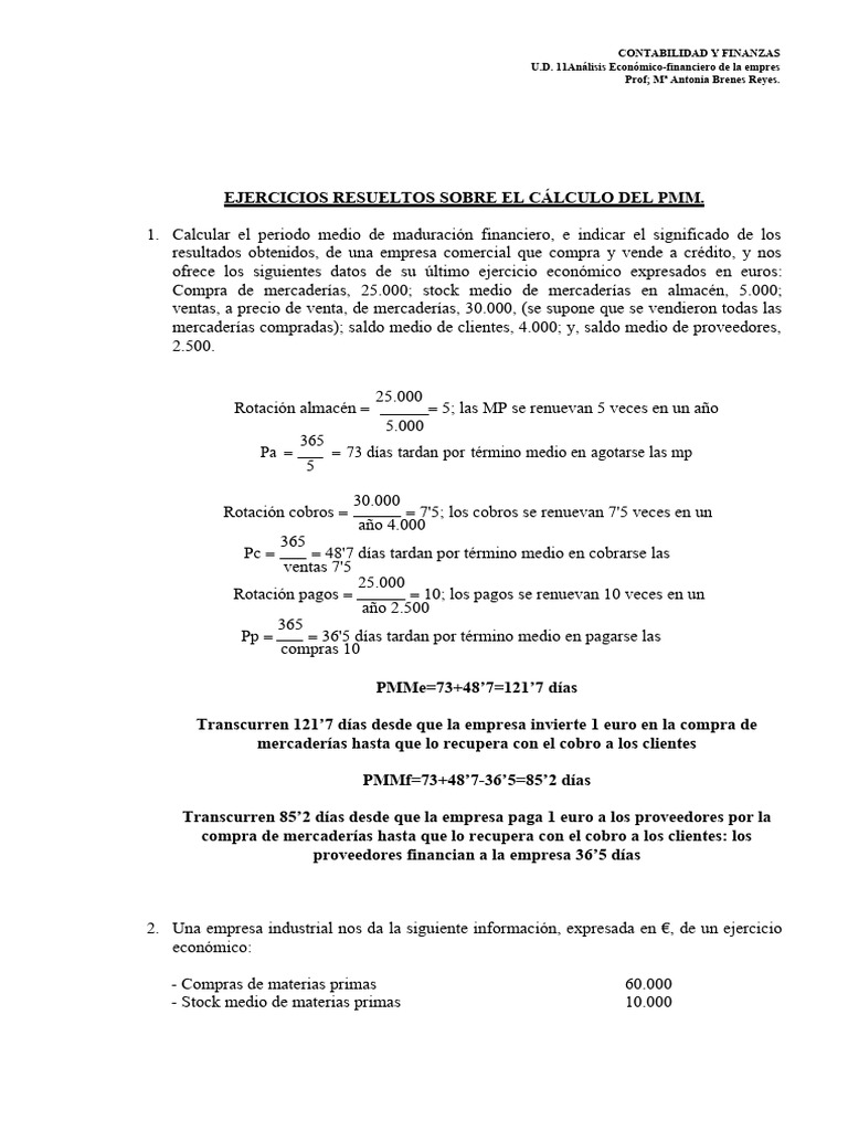 24 Ejercicios Resueltos Sobre PMM | PDF | Business | Contabilidad