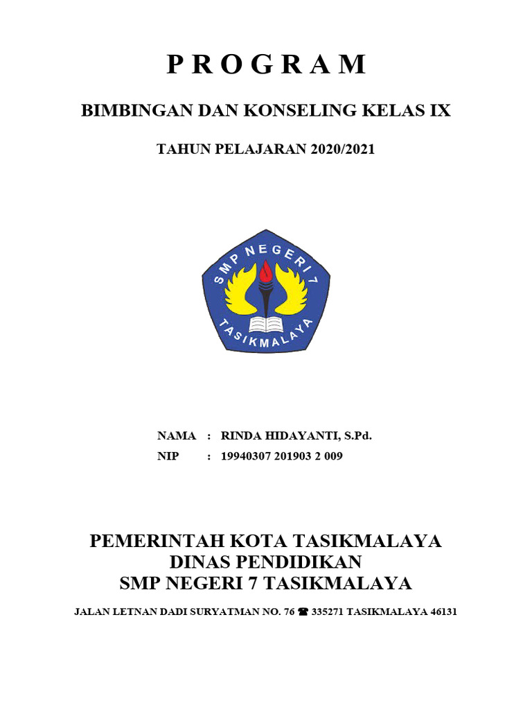 Program BK Kelas Ix 2020-2021 | PDF