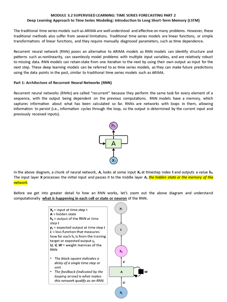 Module 3 2 Time Series Forecasting Lstm Model Download Free Pdf