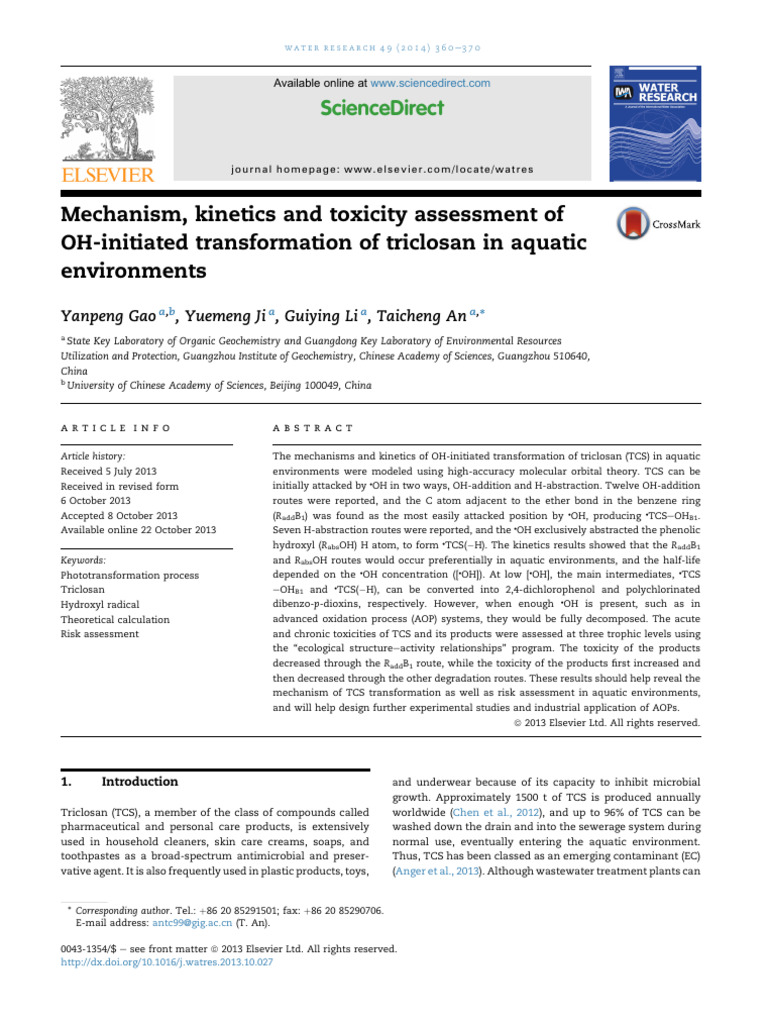 OH Attack Mechanism DFT | PDF | Activation Energy | Reaction Rate Constant