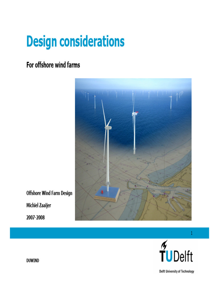 Wind Farm Design From TUDelft University | PDF | Wind Turbine | Offshore Wind Power