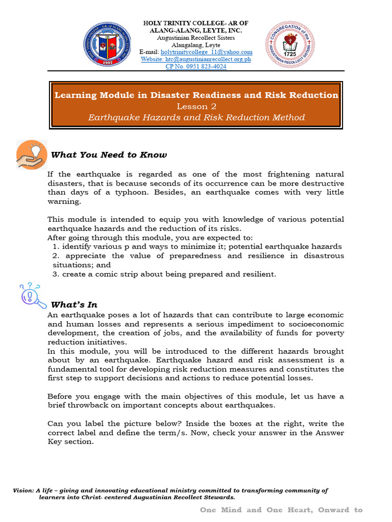 DRRR Module | PDF | Earthquakes | Tsunami