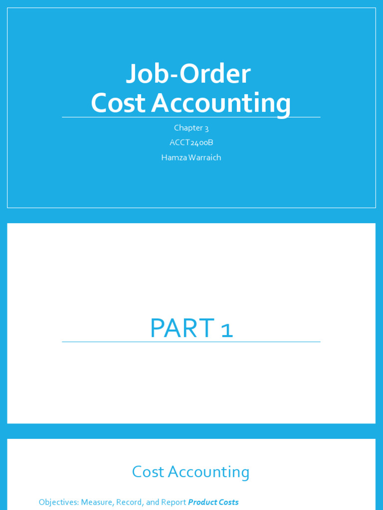 Chapter 3 - Job-Order Cost Accounting | PDF | Cost | Cost Of Goods Sold