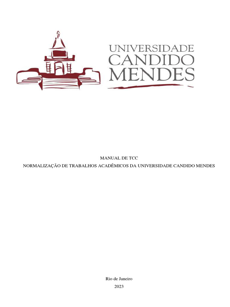 Manual TCC Ucam - Normas Abnt | Download grátis PDF | Citação | Brasil