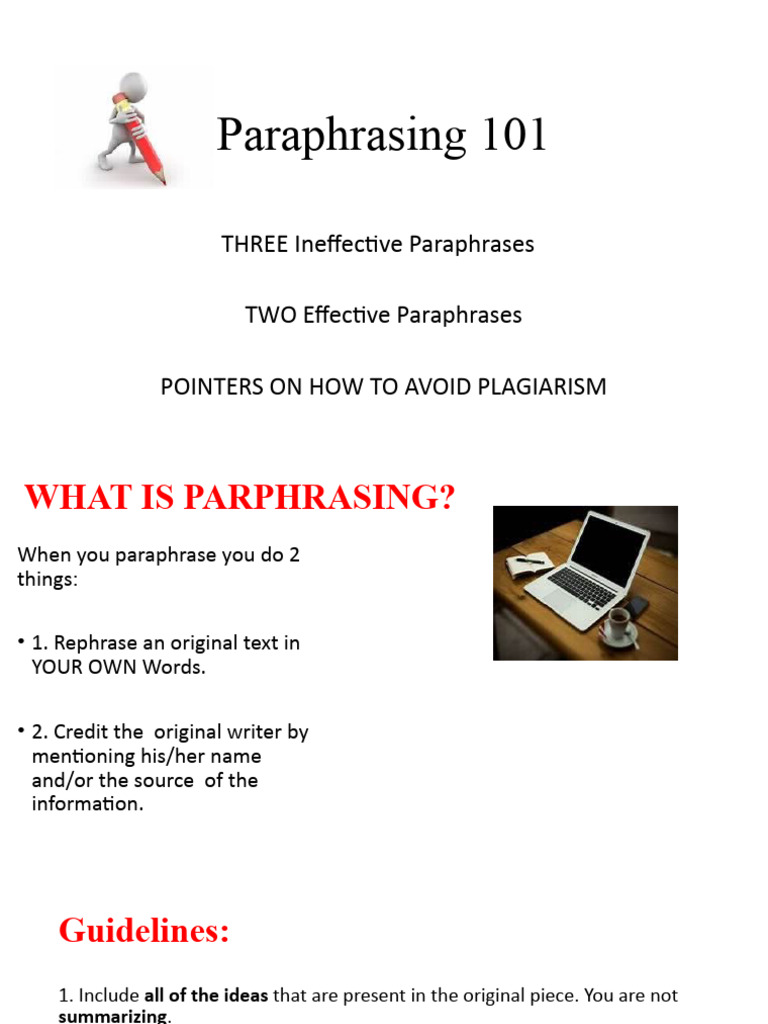 204 Paraphrasing 101 | PDF | Plagiarism | Human Communication