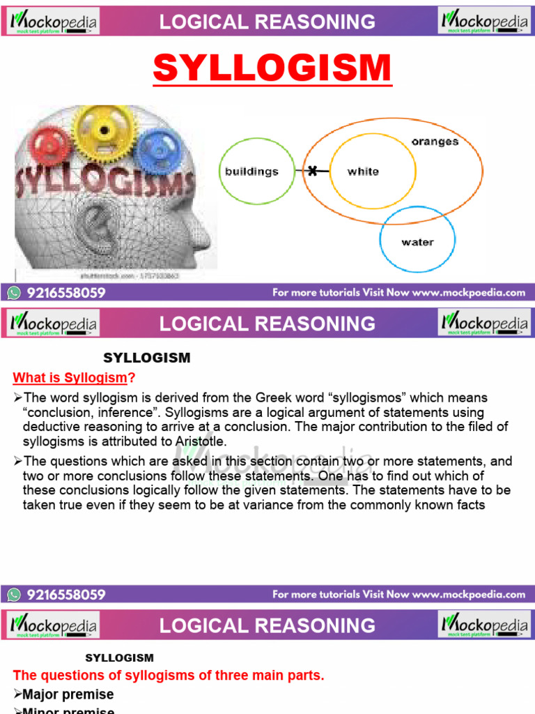 1.syllogism 2H | PDF | Logical Consequence | Methodology