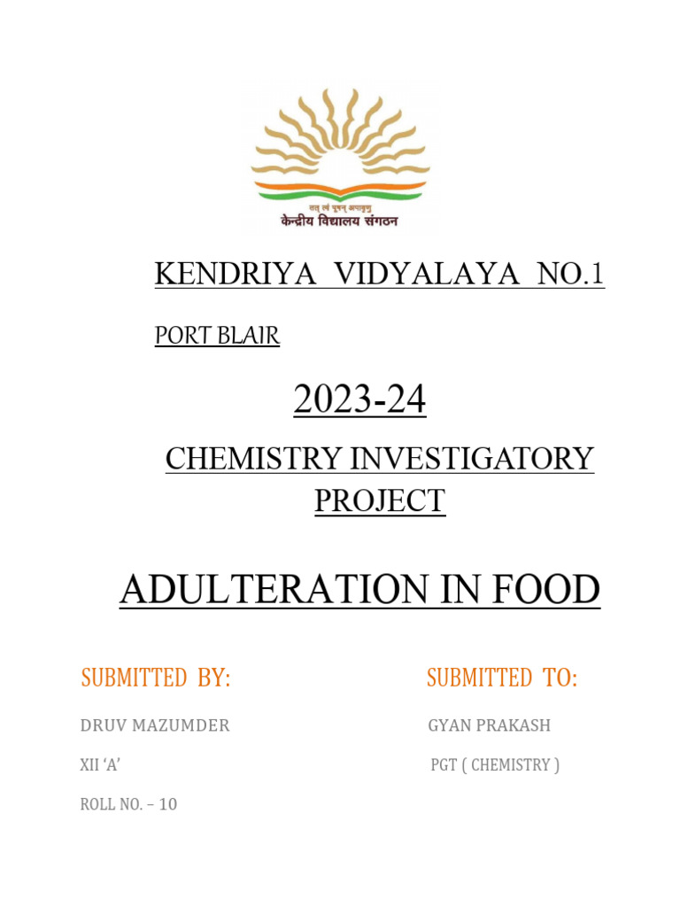 Druv Chemistry Project File Class 12TH | PDF | Chili Pepper | Sulfuric Acid