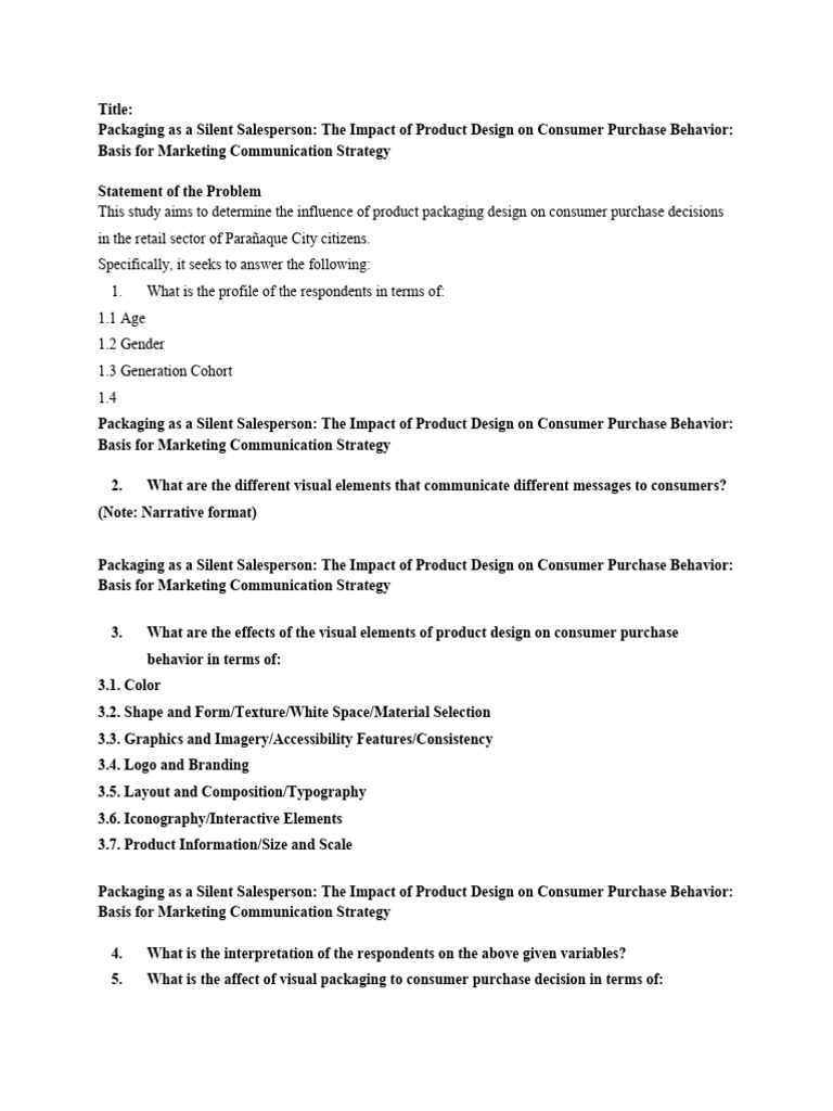 SOP and Survey Questionnaire | PDF | Brand | Marketing Communications