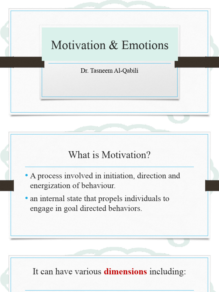 Motivation & Emotions | PDF | Emotions | Motivational