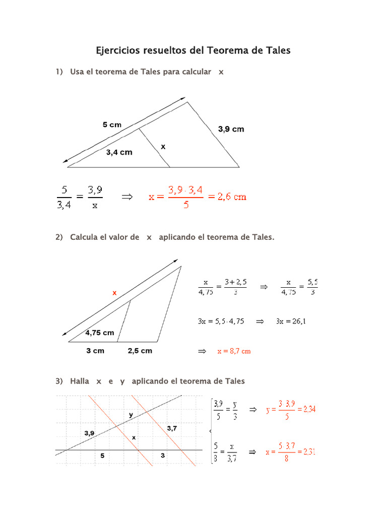 Tales Ejercicios Resueltos | PDF