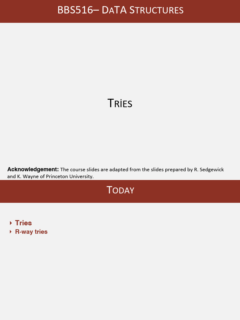 Ders10 Data Structures Tries Pdf Computer Programming Software
