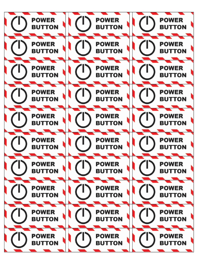 Power Button Labels | PDF