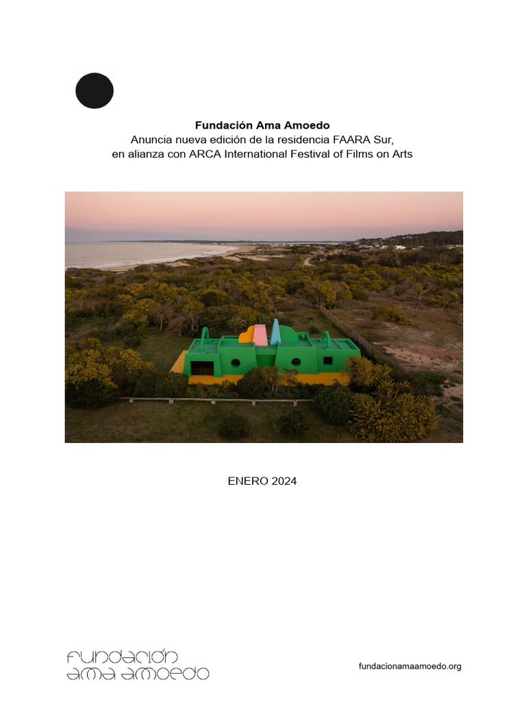 Gacetilla de Prensa - FAARA SUR 2024. Fundación Ama Amoedo | PDF | Uruguay