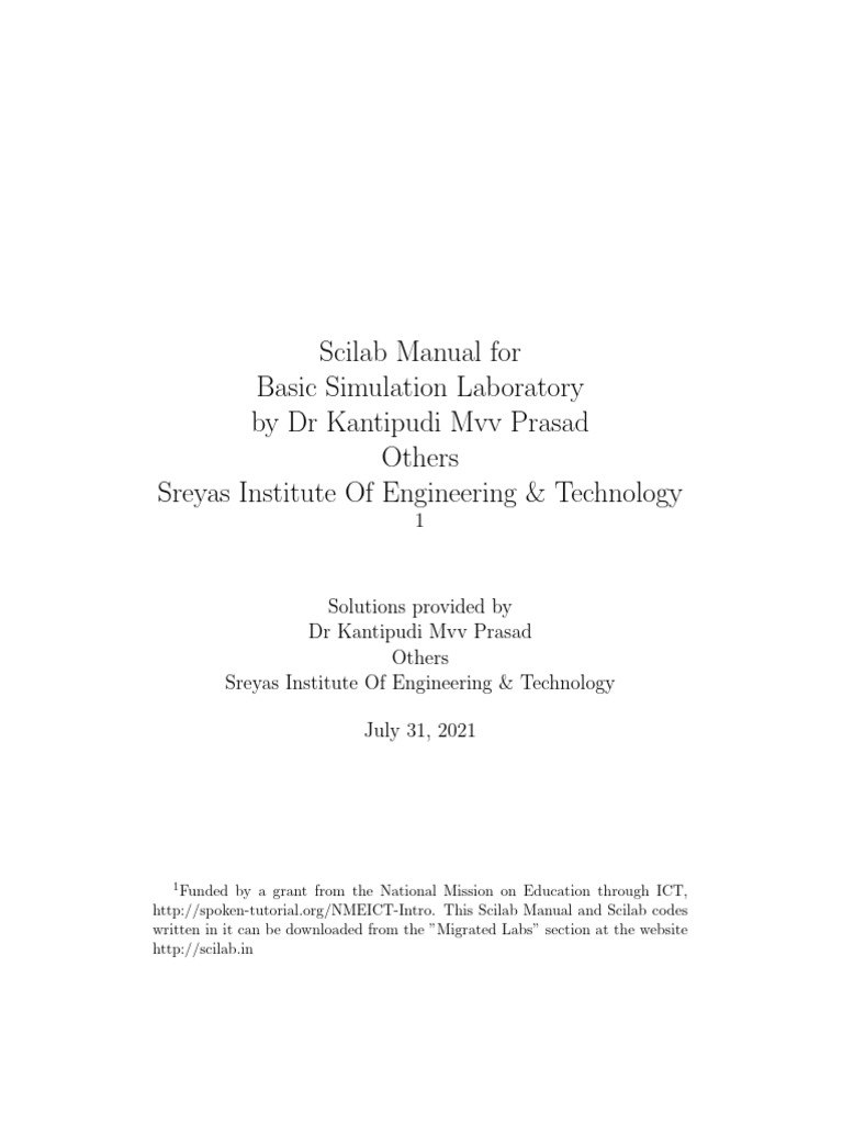 Scilab | PDF | Fourier Analysis | Harmonic Analysis