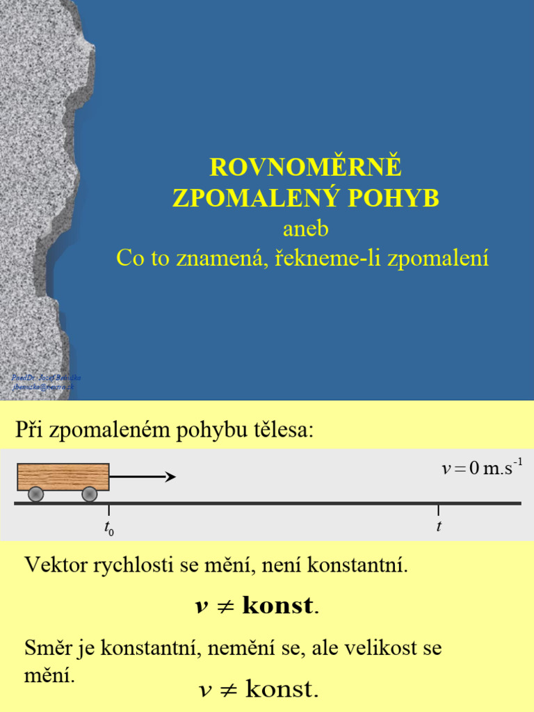 05-Rovnomerne Zpomaleny Pohyb | PDF