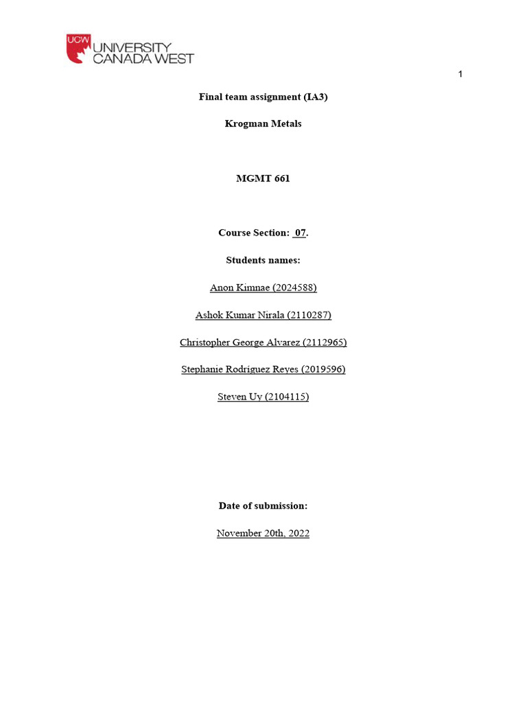MGMT 661 Team Assignment Final Version | PDF | Warehouse | Taxes MGMT 661 Team Assignment Final Version | PDF | Warehouse | Taxes