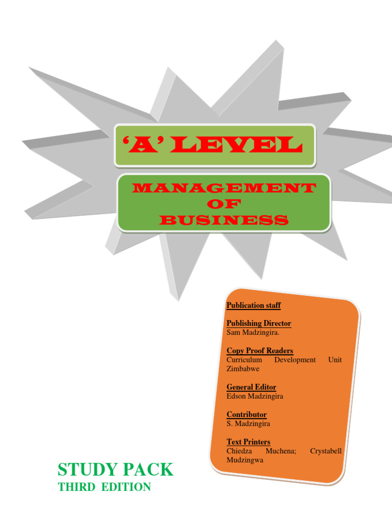 A Level Business Management Study Guide | PDF | Marketing | Pricing
