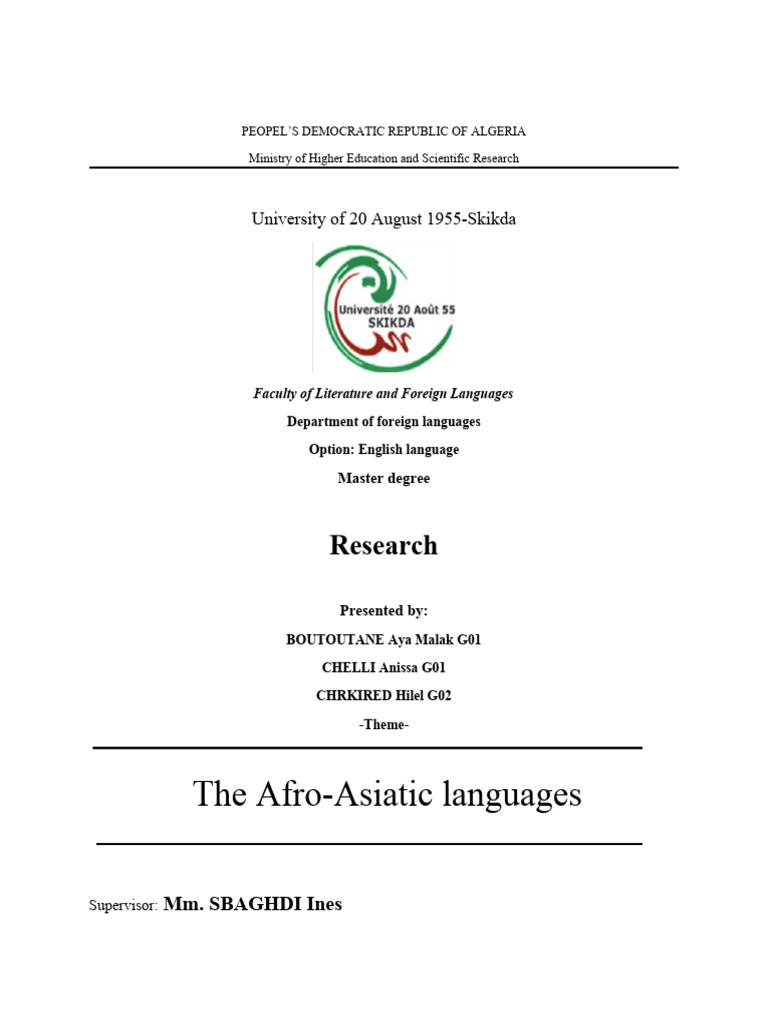 Afroasiatic Languages | PDF | Grammatical Gender | Grammatical Tense