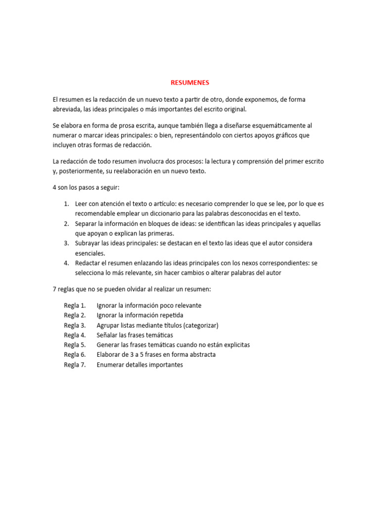 Como Elaborar Resumenes | PDF | Sumario abstracto)