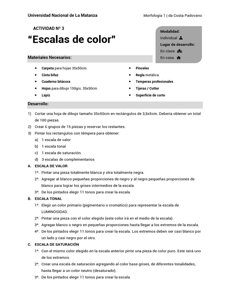 Actividad-N3----Escalas-de-color | PDF | Color | Tecnicas artisticas