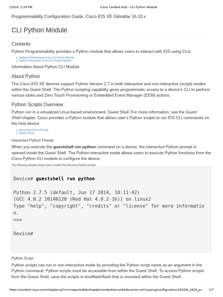 Cisco Content Hub Cli Python Module Pdf Command Line Interface Shell Computing