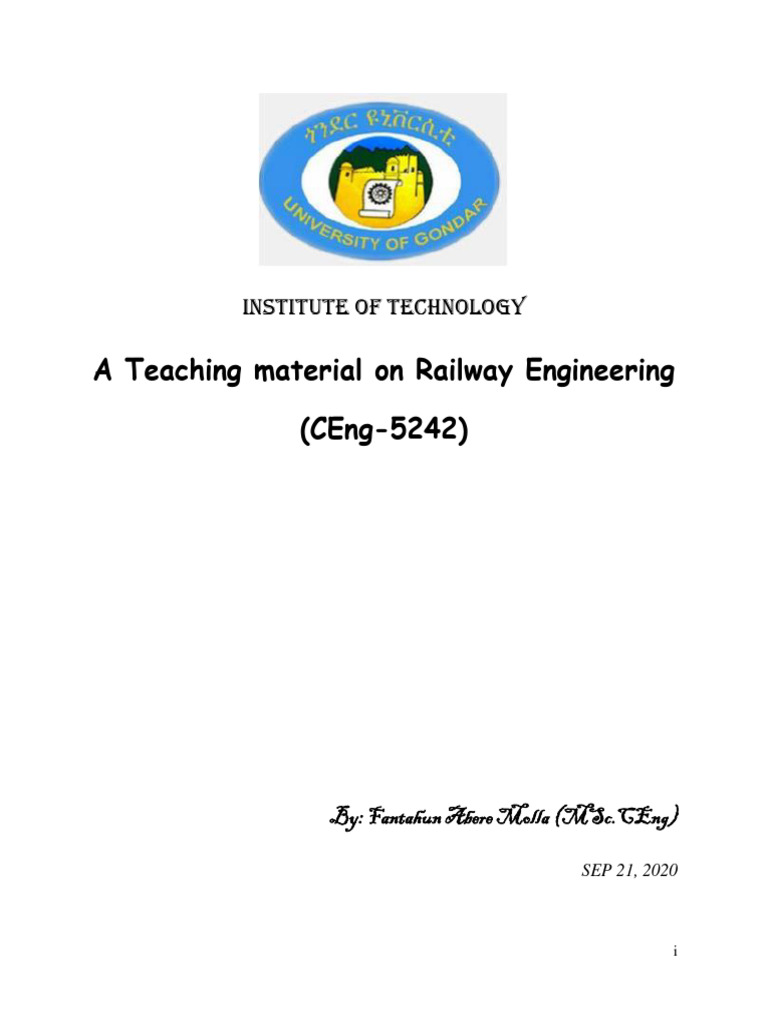 Railway Engineering Teaching Material | PDF | Rail Transport ...