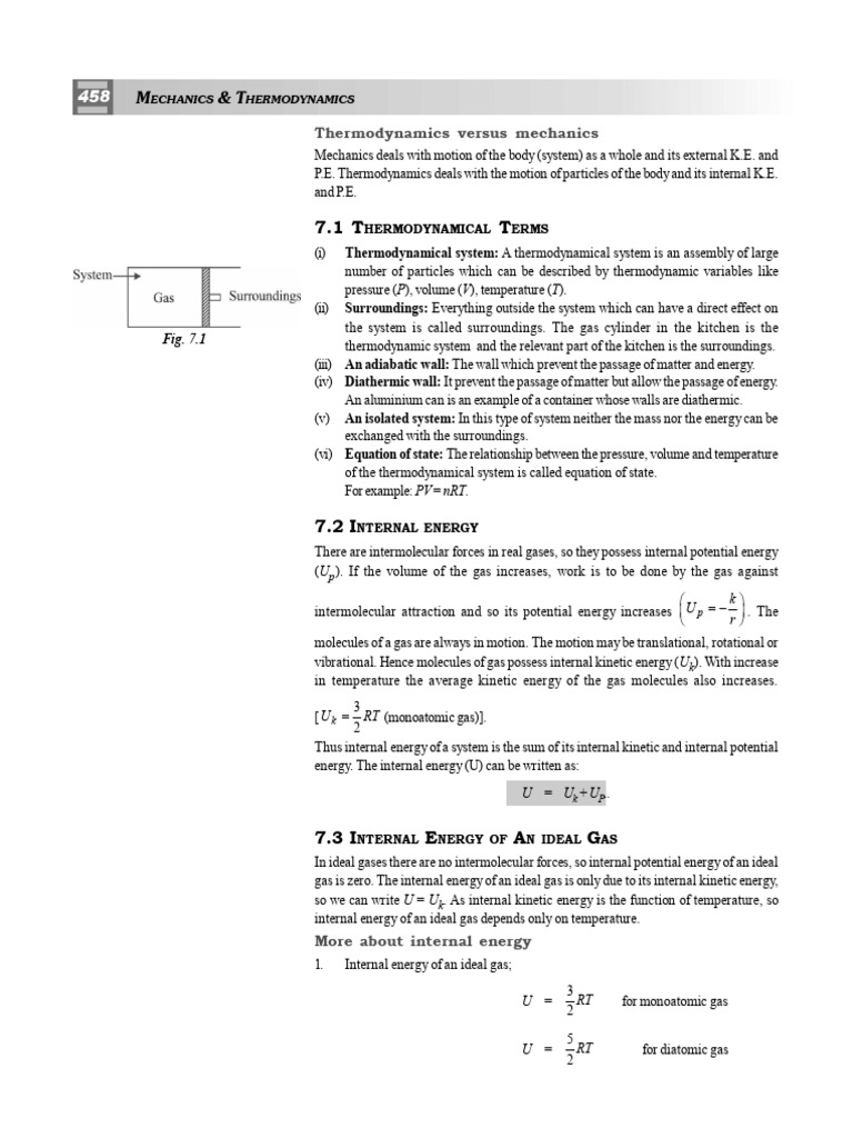 thermodynamics disha | PDF | Gases | Temperature